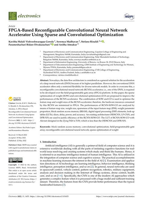 pdf fpga based reconfigurable convolutional neural network