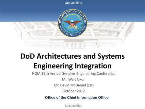 Pdf Dod Architectures And Systems Engineering Integration · Pdf