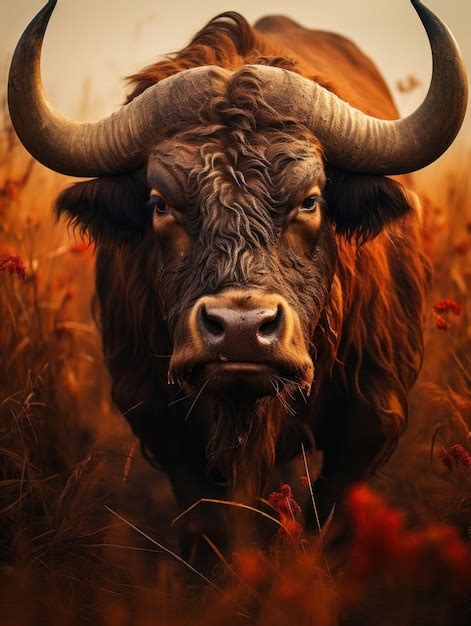 Premium Photo Bull In Its Natural Habitat Wildlife Photography