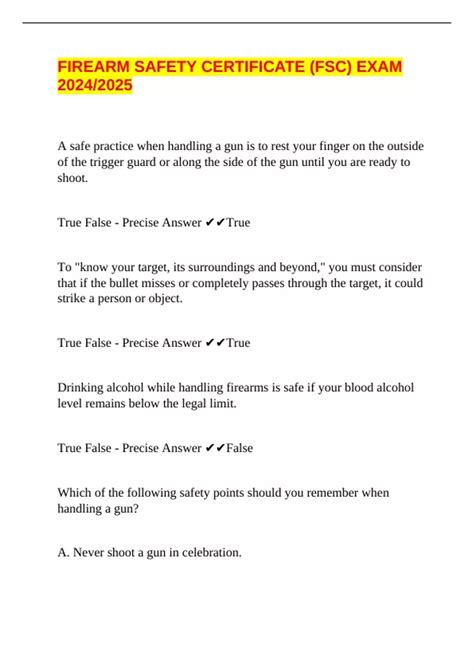 Firearm Safety Certificate Fsc Exam 20242025 Firearm Safety Certificate Stuvia Us Firearm Safety Certificate Fsc Exam 20242025 Firearm Safety Certificate Stuvia Us