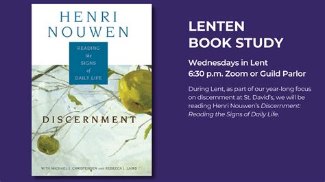 Lenten Discernment Formation Adult Formation St Davids Episcopal