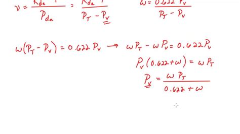 Numerically Calculating Psychrometric Properties Specific Volume Youtube