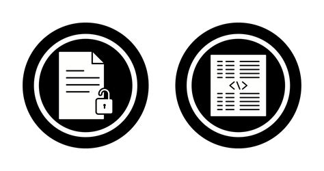 Unlock Document And Piece Of Code Icon Vector Art At Vecteezy
