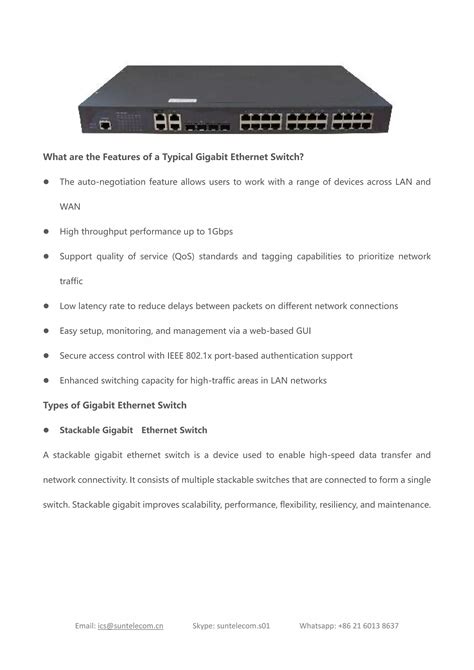 Gigabit Ethernet Switch Address Bottleneck At The Network Edge Pdf