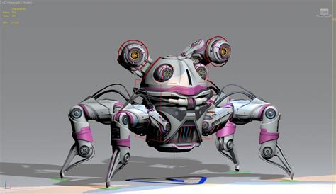 3d Sci Fi Quadruped Robot Rigged Turbosquid 2359151