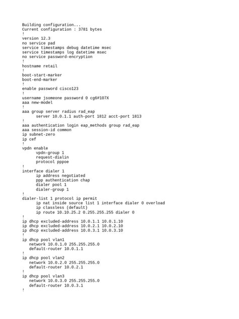 Cisco Sample Config Pdf Ip Address File Transfer Protocol