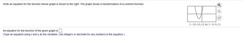 Solved Write An Equation For The Function Whose Graph Is Chegg