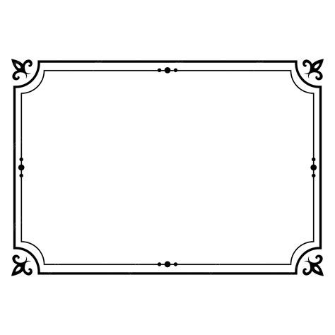 Simple Vintage Black Rectangle Frame Border Vector Vintage Black Rectangle Frame Black