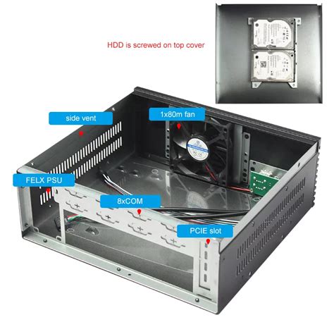 2u mini itx aluminum case pc slim portable computer case weyi