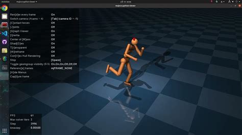 Mujoco Humanoid Balancing With External Force Applied Via Gui Youtube