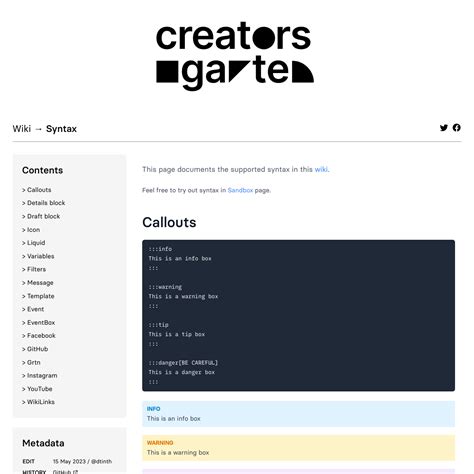 Syntax · Creatorsgarten