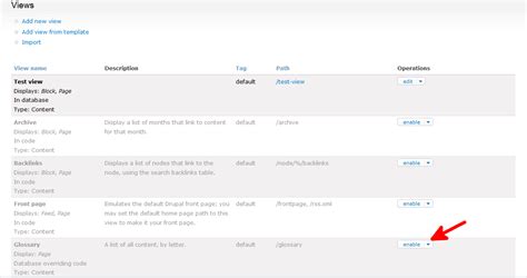 Enabling A View In Drupal Views InMotion Hosting