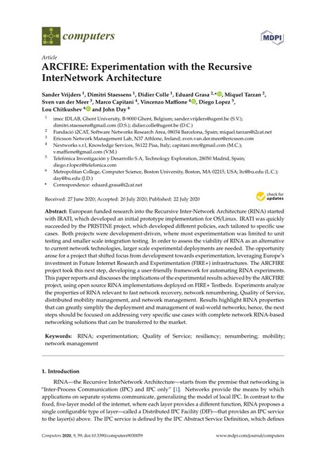 pdf arcfire experimentation with the recursive internetwork architecture