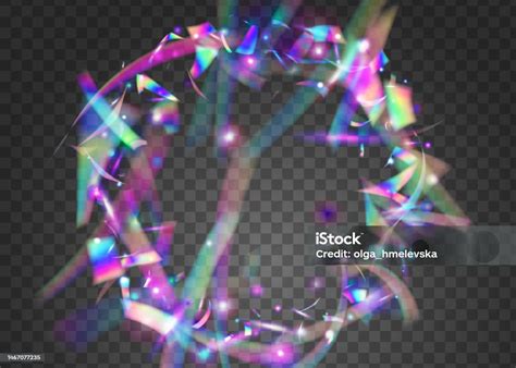 크리스탈 효과 파티 디자인 금속 현실적인 장식입니다 바이올렛 레이저 색종이 현대 호일 디지털 아트 떨어지는 질감 보케 글리터 블루 크리스탈 효과 겨울에 대한 스톡 벡터 아트