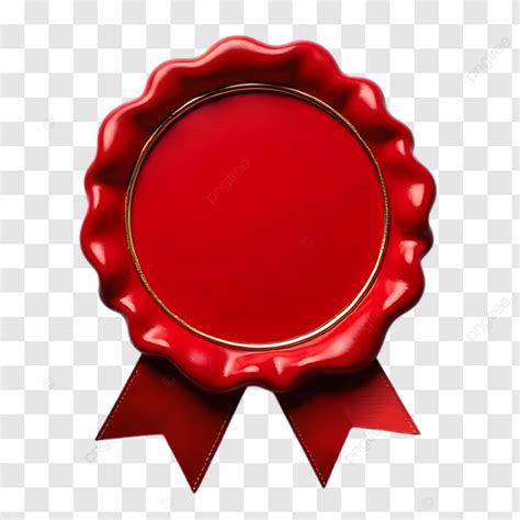 Elegante Sello Rojo Con Acentos De Oro Un Símbolo De Prestigio Y