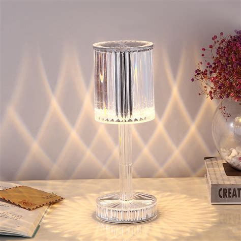 Aueoeo Crystal Touch Lamps For Bedrooms Bedside Table Lamps Touch Control Nightstand Lamp