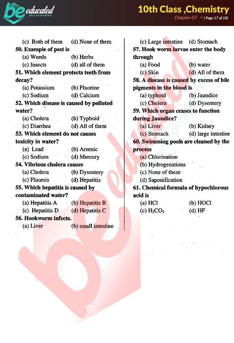Chapter 7 Chemistry 10th Class Notes Matric Part 2 Notes