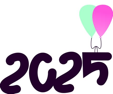 20 多张免费的“happy New Year 2025 ”和“2025”矢量图 Pixabay