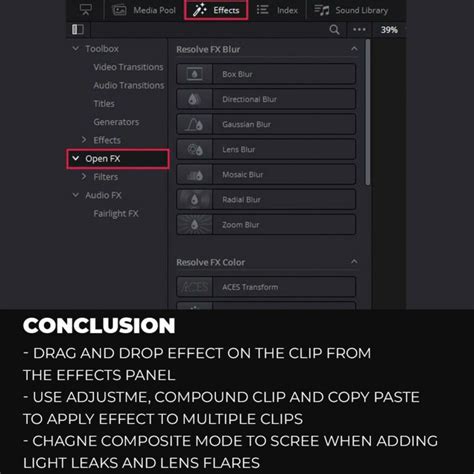Adding Effects In Davinci Resolve 18 Comprehensive Tutorial Edits 101