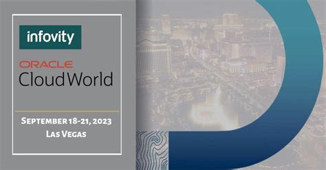 Infovity On Linkedin Oracle Cloud World 2023 Infovity
