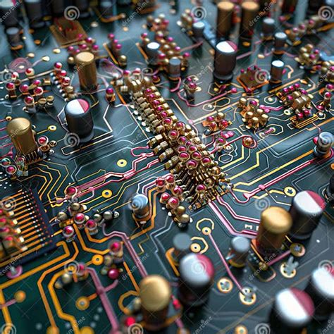 129 Nanoscale View Of Molecular Circuitry On Microchip Motherboard 3d