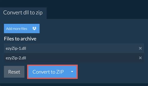 Convert Dll To Zip Online Quick Secure And Free Ezyzip