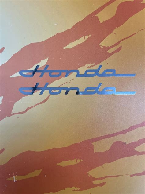 Honda Script Chrome Blue Line Graphics