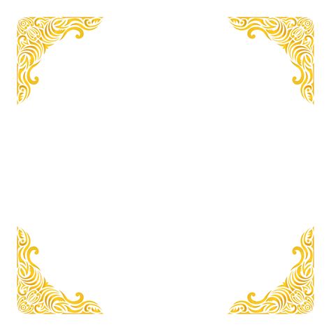 Golden Thai Floral Fancy Pattern Border Vintage Invitation Islamic