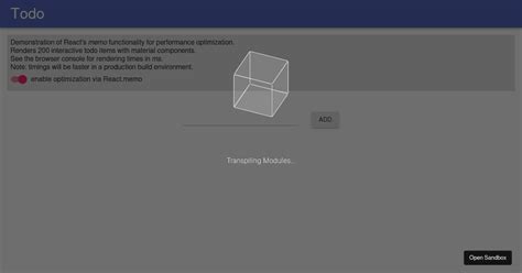 React Memo Demo Codesandbox