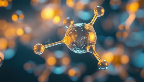 Abstract Representation Of Molecular Structure In The Shape Of A Sphere