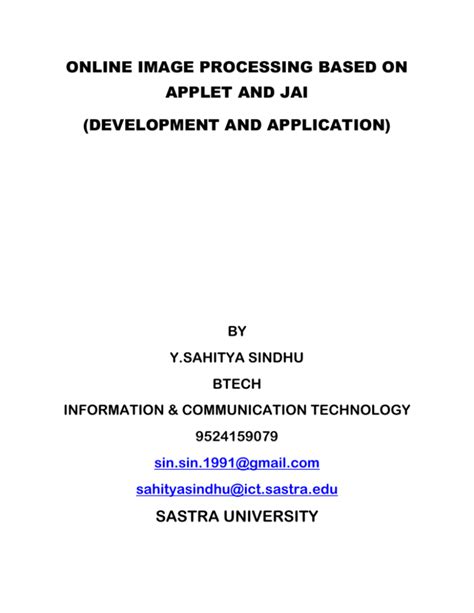Online Image Processing Based On Applet And Jai