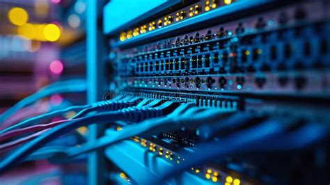 Network Server Room Connectivity Generative Ai Stock Illustration