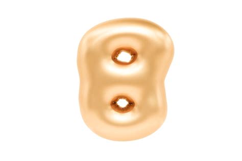 현실적인 3d 헬륨 풍선 프리미엄 3d 일러스트로 만든 황금 메텔릭 넘버 8 글꼴 금속에 대한 스톡 사진 및 기타 이미지 금속 디지털 생성 이미지 바람 Istock