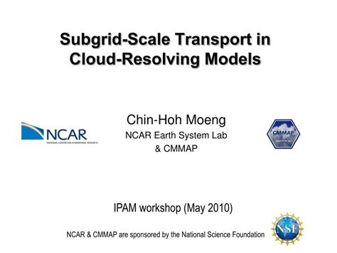 PPT Subgrid Scale Transport In Cloud Resolving Models PowerPoint Presentation ID