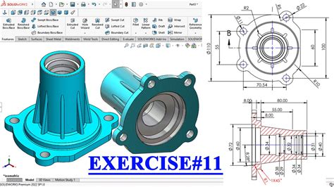 solidworks exercise tutorial automobile part exercise 11