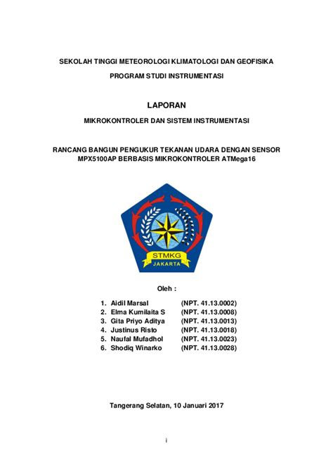 Doc Perancangan Sistem Pengukur Tekanan Udara Dengan Sensor Mpx5100