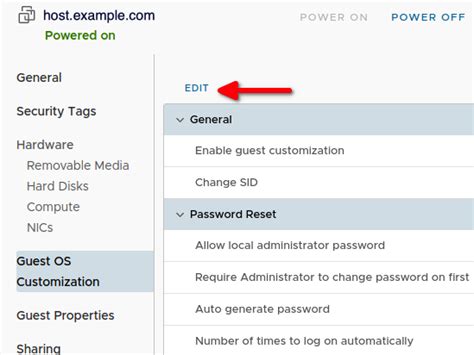 Change A VM Password In VMware Multi Tenant Liquid Web