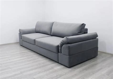 Диван раскладной ортопедический Клауд Шик Галичина серый натуральное дерево текстиль купить