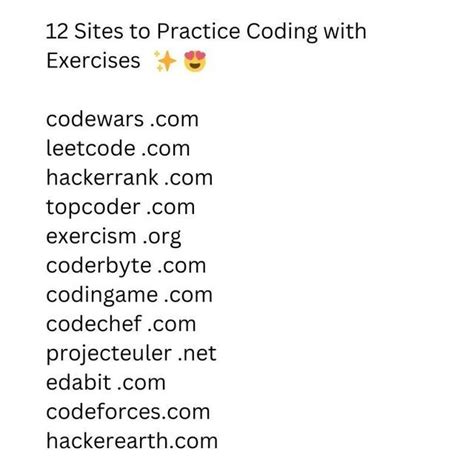12 Sites To Practice Coding With Exercises