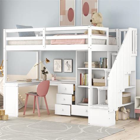 Loft Bed Bookshelf Desk At Nancy Hansen Blog