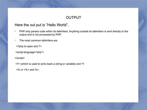 Php Ppt Ppt