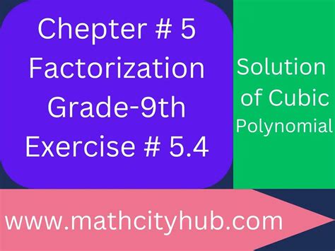 Exercise54 Factorization Of A Cubic Polynomial Math City Hub