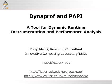 ppt dynaprof and papi a tool for dynamic runtime instrumentation and