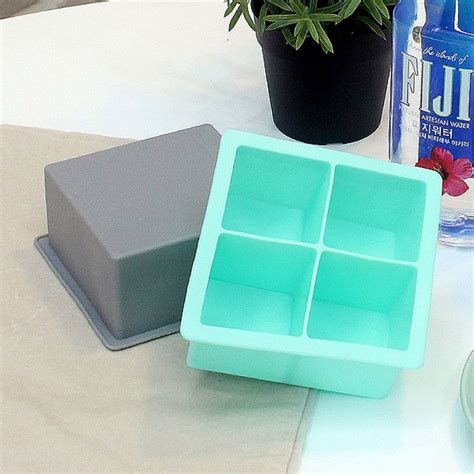 파스텔 실리콘 아이스큐브 얼음틀 사각 4구 민트 홈플러스 택배배송