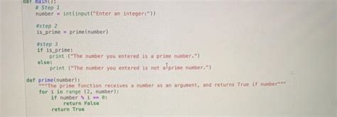 Solved A Prime Number Is A Number That Is Only Evenly