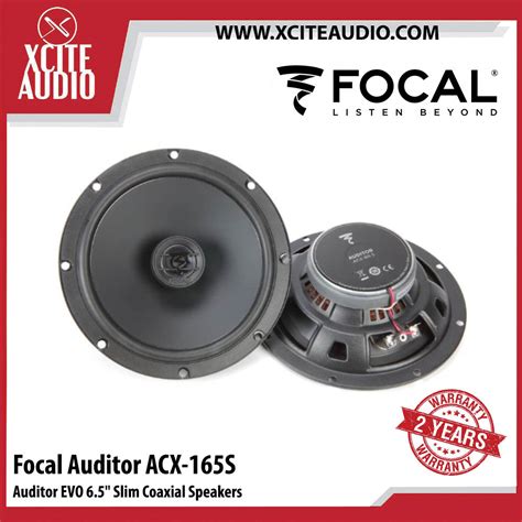 Focal ACX 165 S Auditor EVO 6.5" Slim 2-Way Car Coaxial Speakers ...