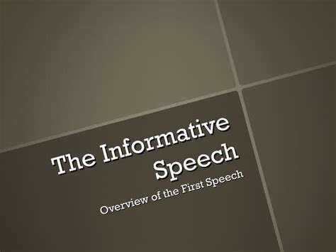 Informative Speech Ppt