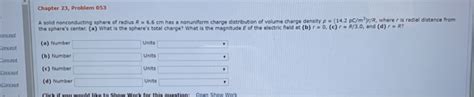 Solved Chapter 23 Problem 053 A Solid Nonconducting Sphere