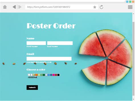 Simple Color Picker Form Widgets Jotform