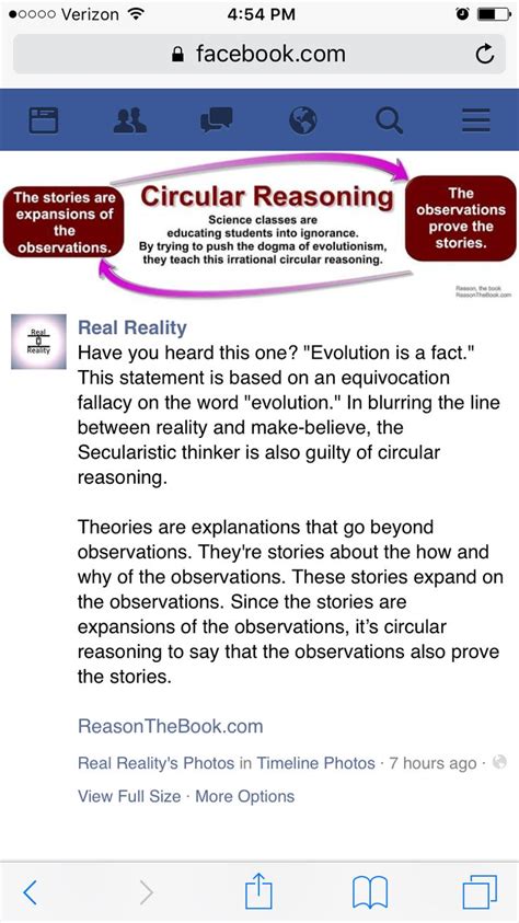 Circular Reasoning The Evidence Supports The Oberservation And The Essay Help Science
